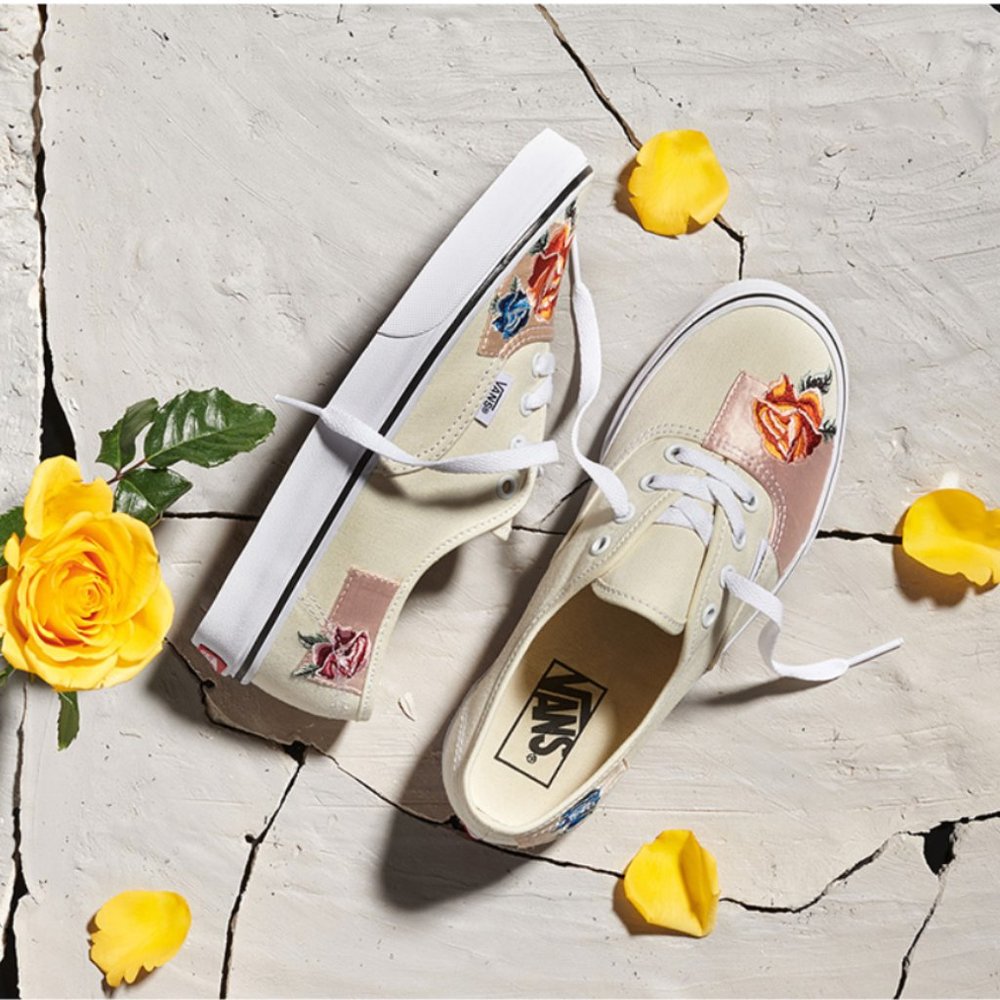Vans Floral Satin Patchwork Classic Authentic Shoe - Gem